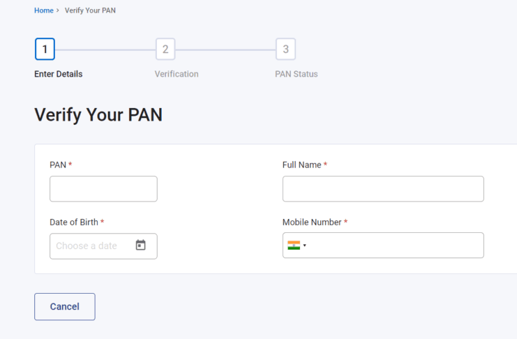 Apply and Verify PAN card details online