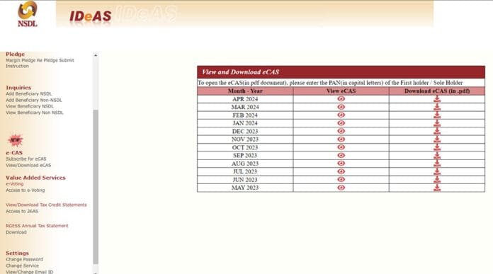 How to Download NSDL CAS - Consolidated Account Statement For Your ...