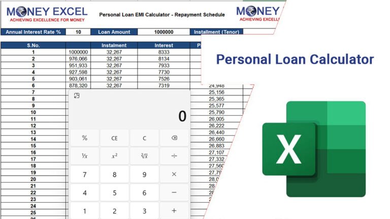 Personal Loan Calculator - Calculate EMI Using Excel - Download