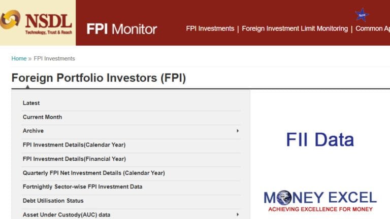 FII Data - How to Get FII Data from BSE & NSDL Website?